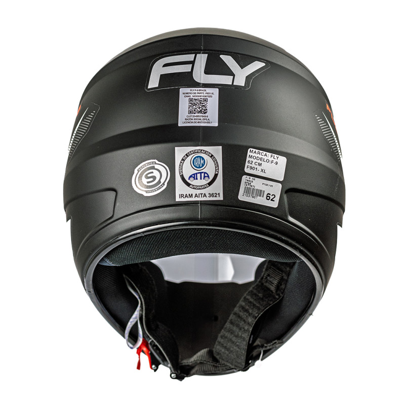 CASCO F-9 TRACE NEGRO MATE/ROJO