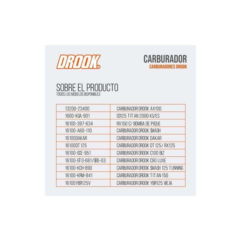 CARBURADOR DROOK SMASH